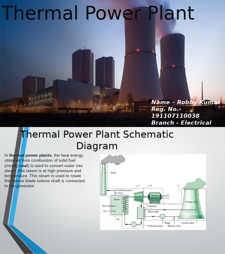 Thermal Power Plant Schematic Diagram | PDF