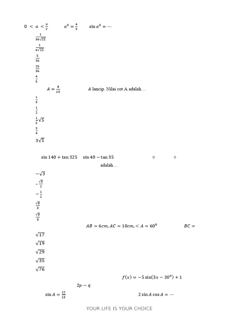 Parcel X Math Essential 2023-2024 | PDF