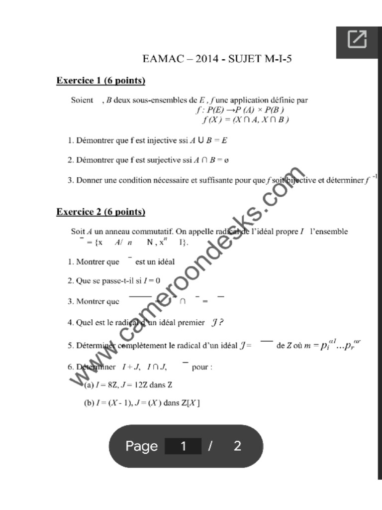 EAMAC Maths 2014 | PDF