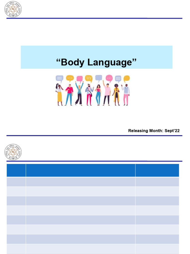 Communication Skills - Body Language. | PDF | Body Language | Communication