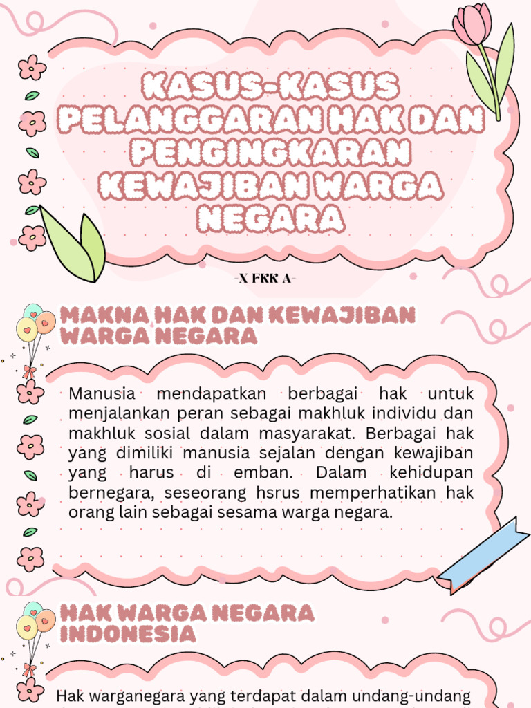 Pelanggaran Hak dan Kewajiban Warga Negara | PDF