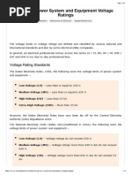 Voltage Classification: LV, MV, HV, EHV | PDF