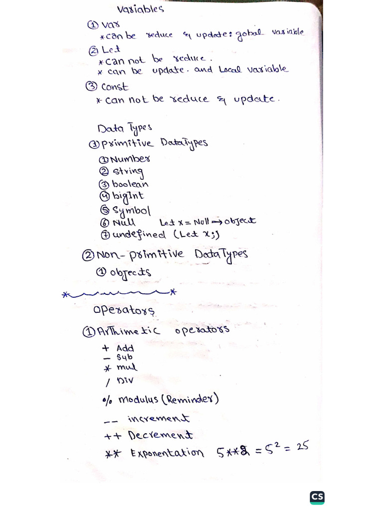 Basic JavaScript Notes | PDF