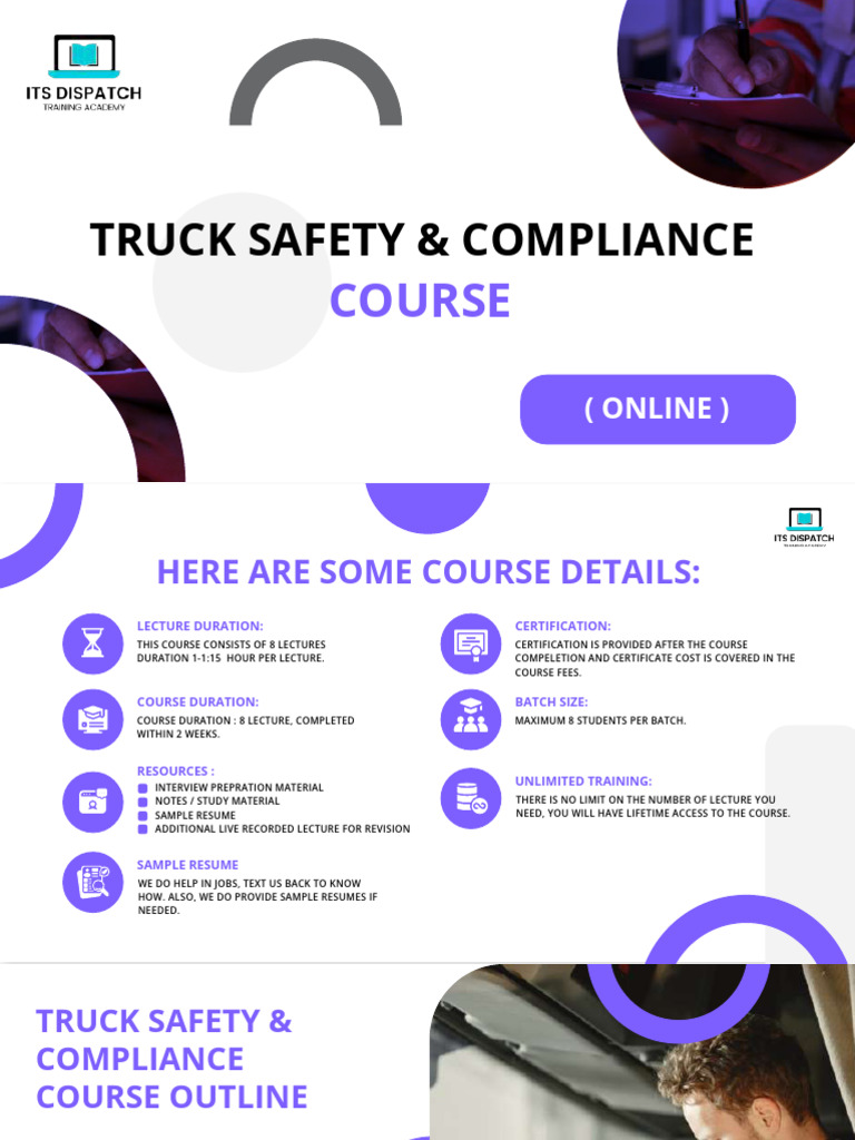 Truck Safety & Compliance Training Online | PDF | Safety | Regulatory ...