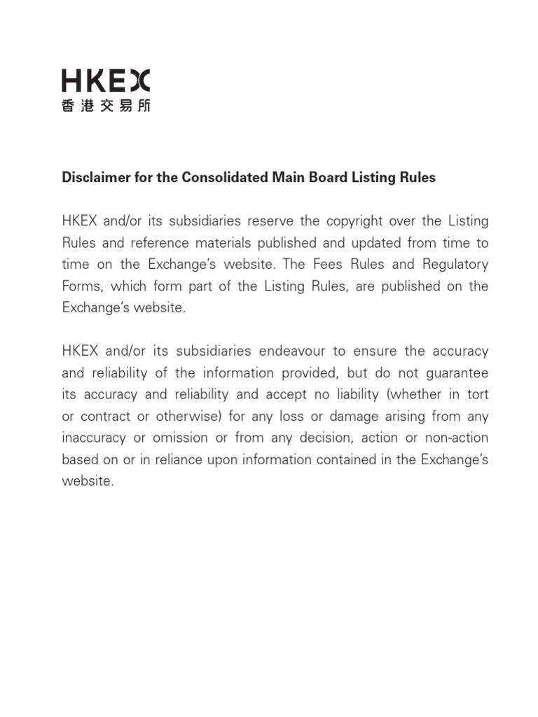 Listing Rules Page 1-100 | PDF | Securities (Finance) | Stocks