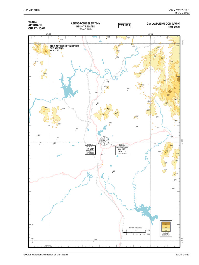 VVPK Visual Approach Chart 15 JUL 2023 | PDF | Avionics | Wireless