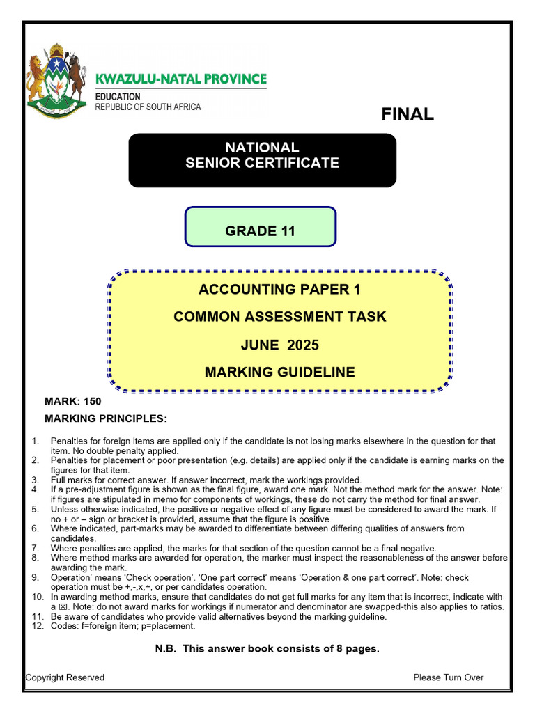 Accounting p1 Marking Guideline Moderated Amende - 250623 - 104339 ...