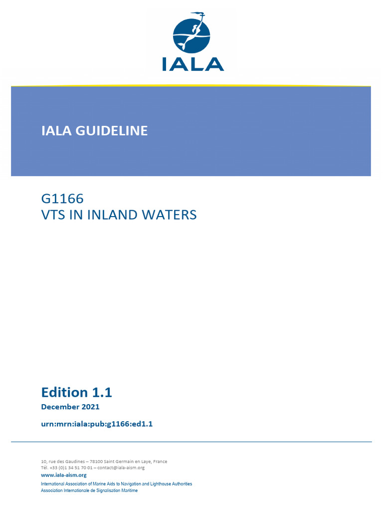 G1166 Ed1.1 VTS in Inland Waters January 2022 | PDF | Navigation