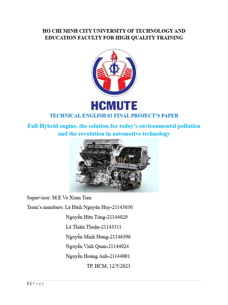 Full-Hybrid Engines: Eco-Friendly Innovation | PDF | Engines | Hybrid ...