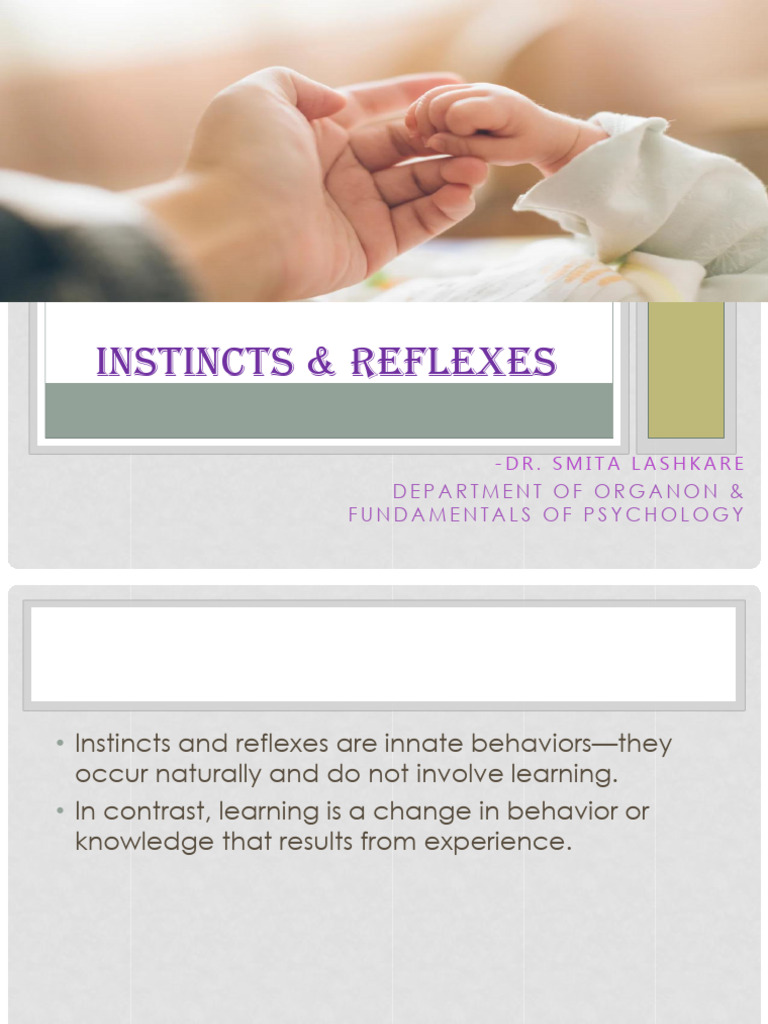 Distinguishing Instincts from Reflexes | PDF | Classical Conditioning ...