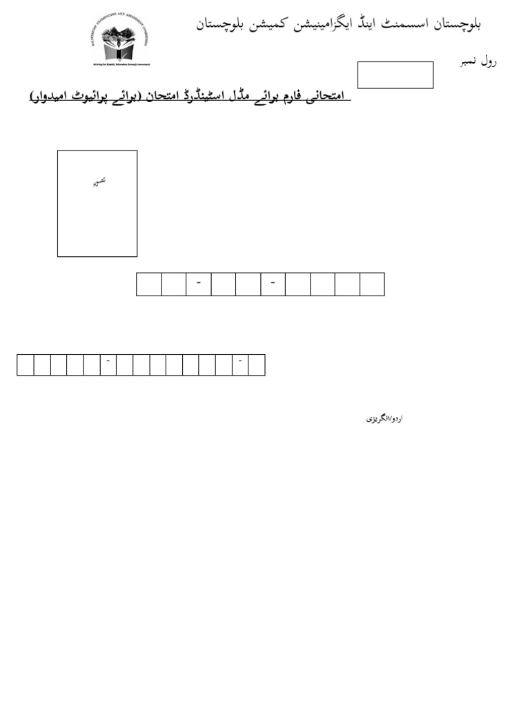 8th Class Private Form | PDF