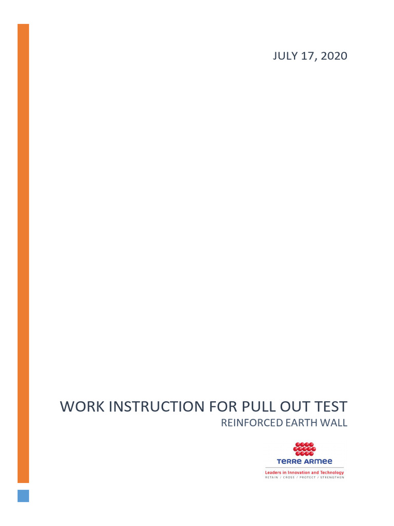 Pull Out Test Methodology for RE Walls | PDF | Pressure | Pressure ...