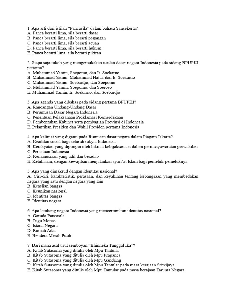 Latihan Soal PPKN | PDF