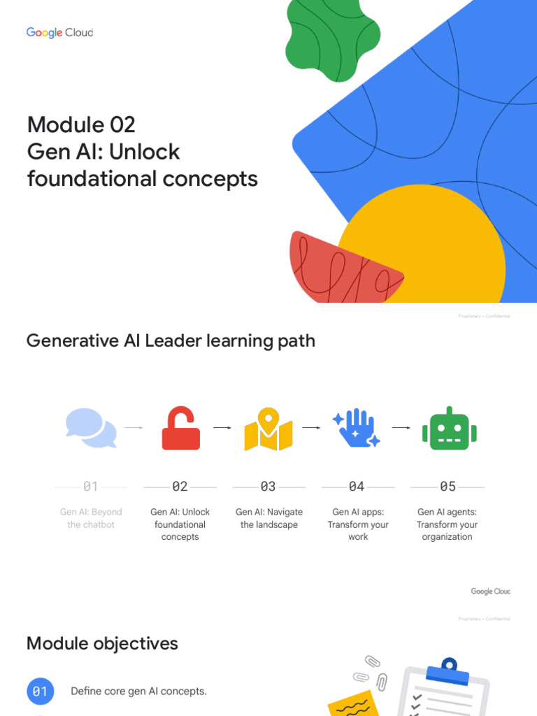 Generative AI Leader (ILT) - Module2 - Gen AI - Unlock Foundational Concepts | PDF | Machine ...
