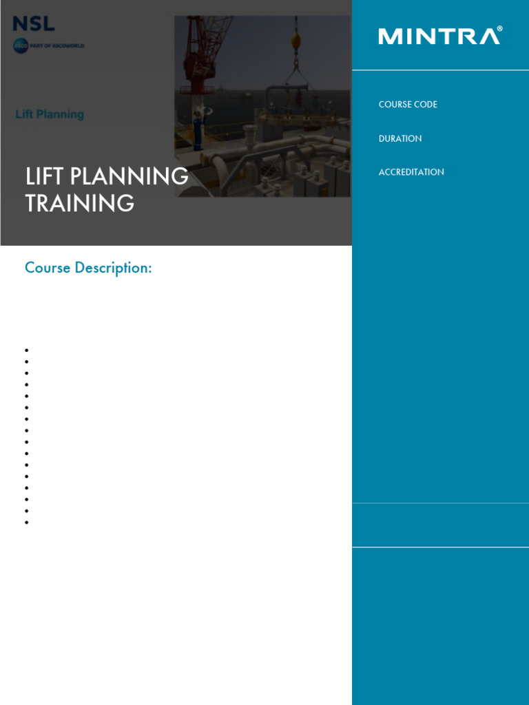 Lift Planning Training | PDF