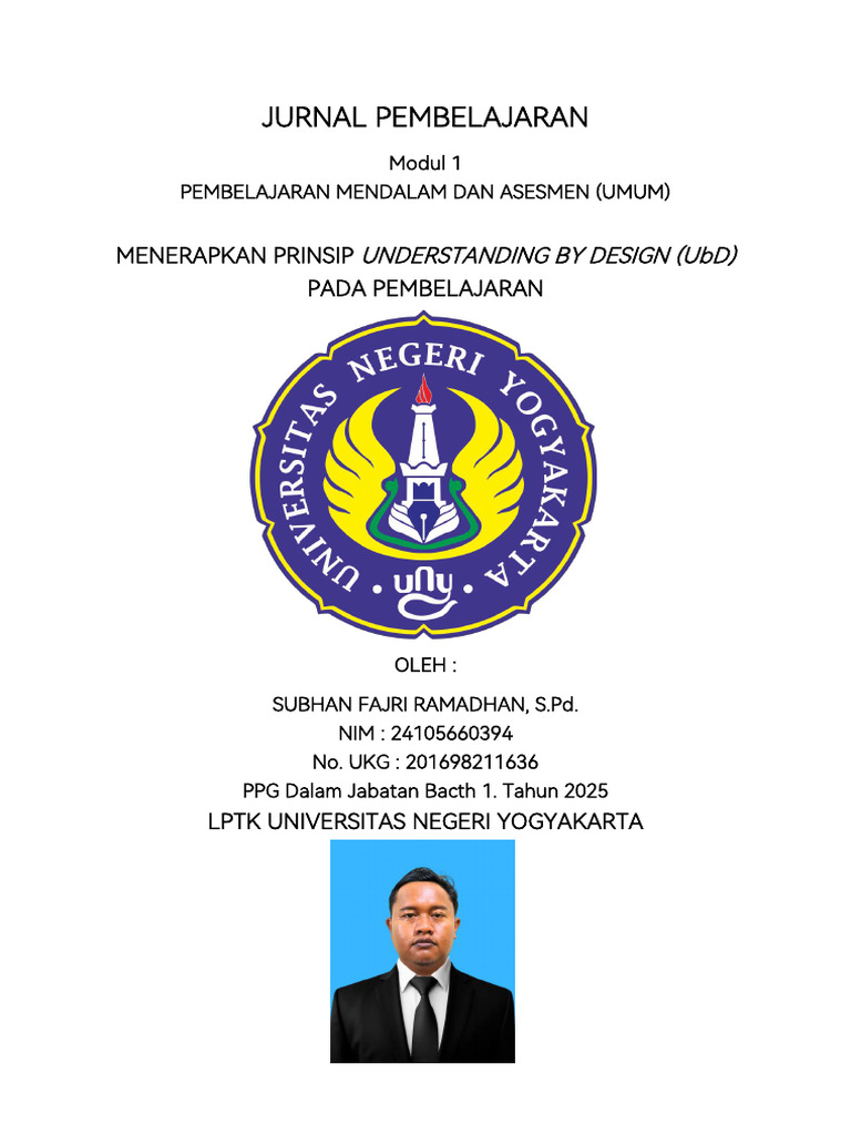 Jurnal - MENERAPKAN PRINSIP UNDERSTANDING BY DESIGN | PDF