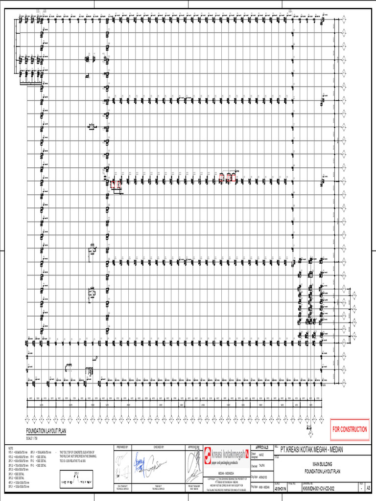 KKMMDN 001 Civ CD 002 009 Foundation Layout Plan | PDF