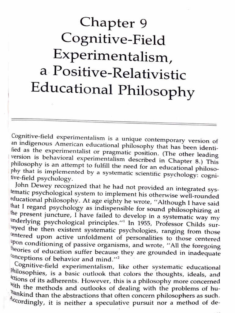 8 Bigge Cognitive Field Part 1 | PDF | Relativism | Nihilism