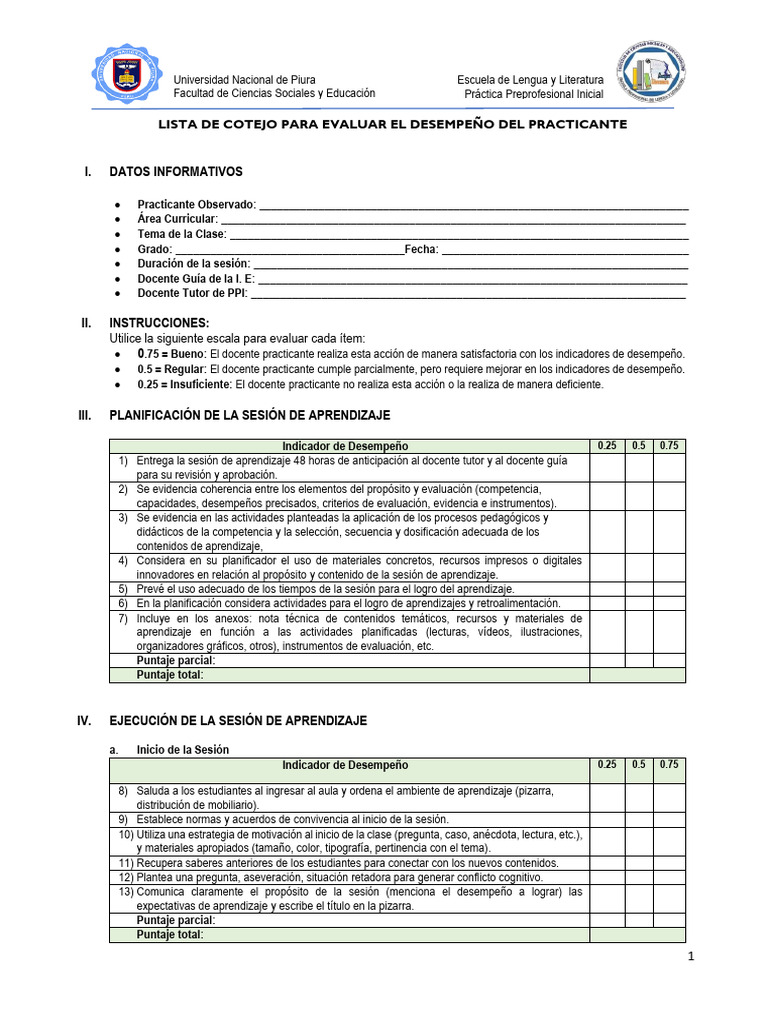 Evaluación de La Práctica Preprofesional | PDF | Evaluación | Aprendizaje