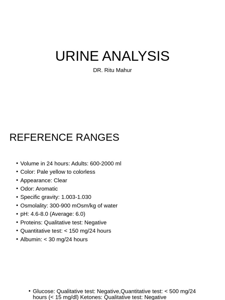 Urine Analysis and GUE Test Overview | PDF | Urine