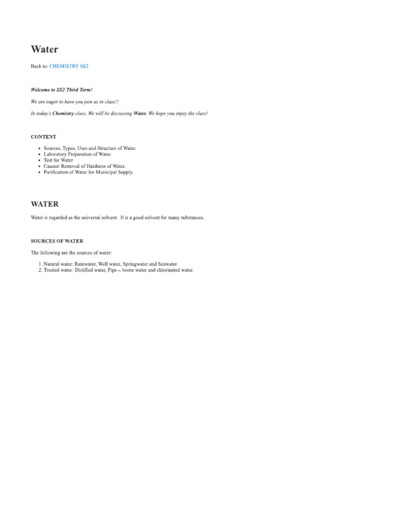 Water | PDF