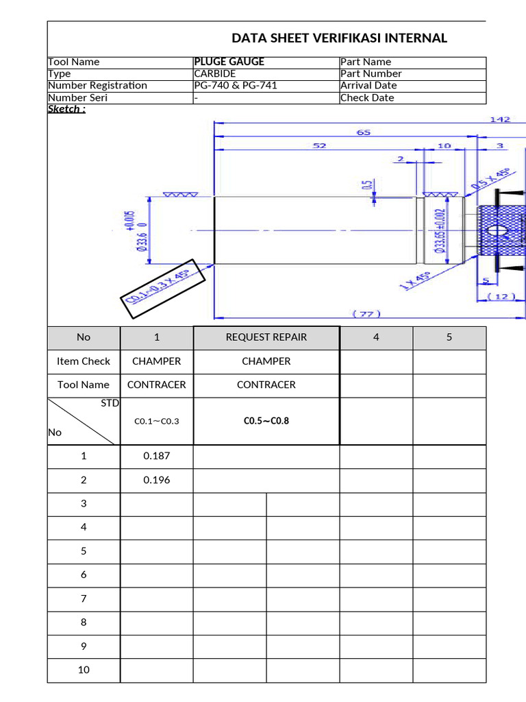 Pluge Gauge Cam, Movable Driven 23222-K0ja-N011 | PDF