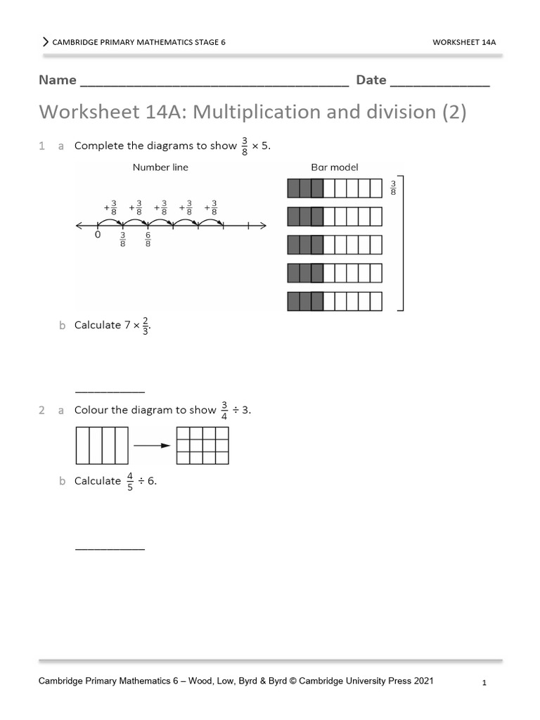 Grade 6 Unit 14 Worksheet | PDF | Mathematics | Arithmetic