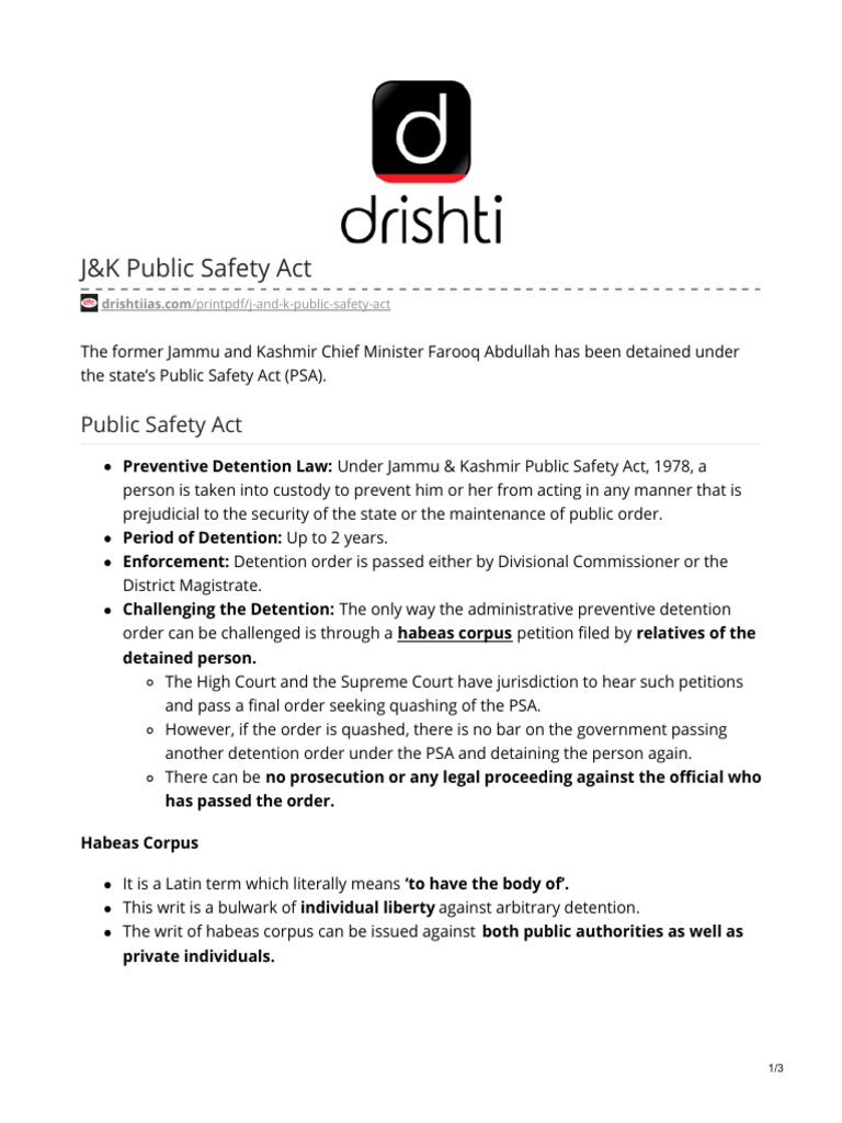 J and K Public Safety Act | PDF | Public Law | Justice