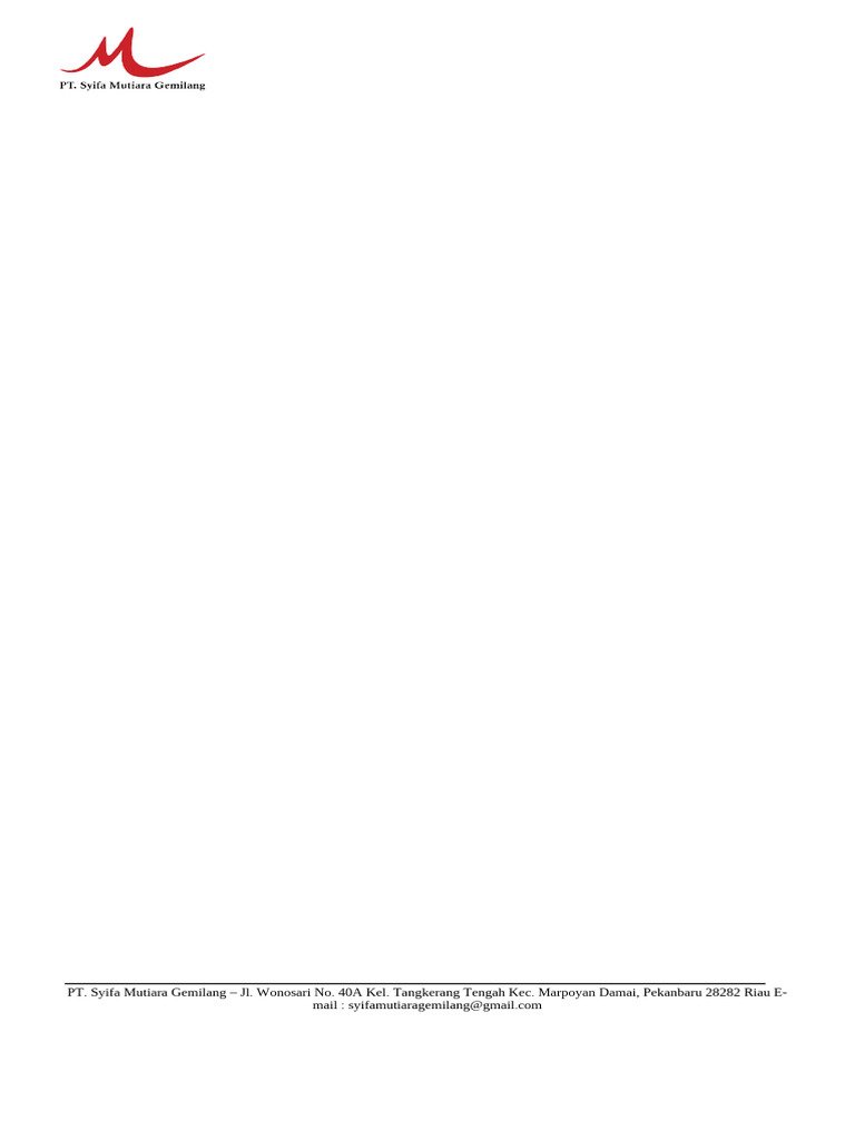 KOP PT. Syifa Mutiara Gemilang f4 | PDF