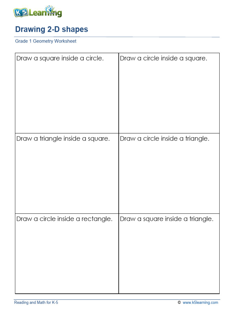 Grade 1 Geometry Draw 2 D Shapes Harder | PDF