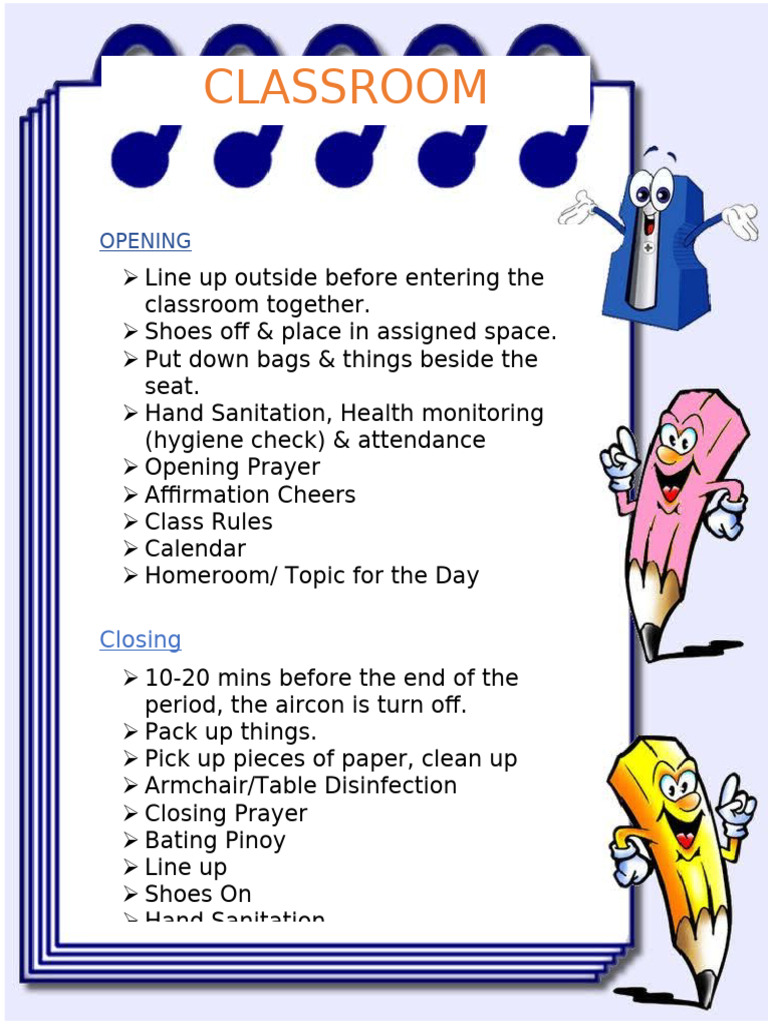 Classroom Routine | PDF