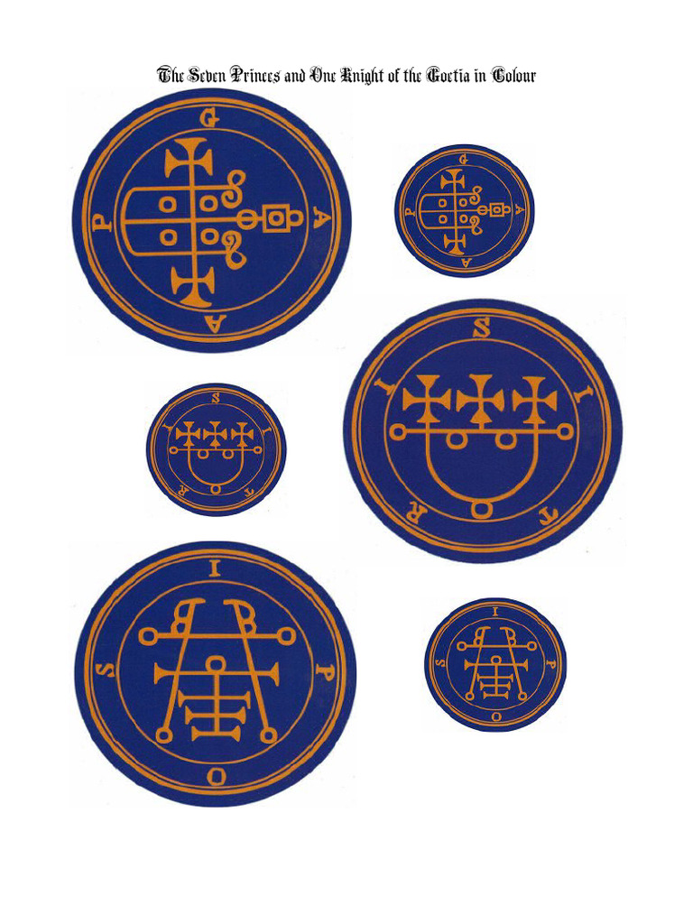 7 Princes and One Knight of The Goetia in Colour | PDF