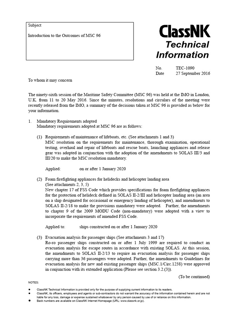 IMO Rules in To Force | PDF