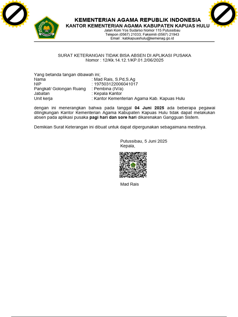 Absensi Error Pagi 4 Juni 2025 Lucia Tien | PDF