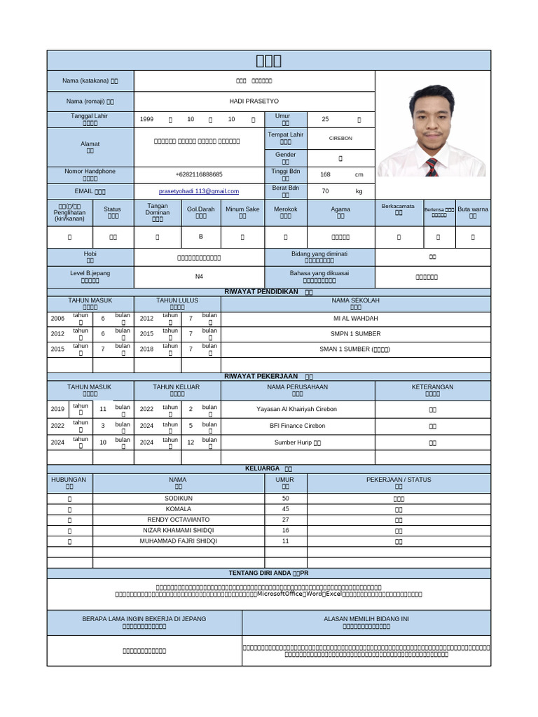CV Hadi Prasetyo Neww | PDF