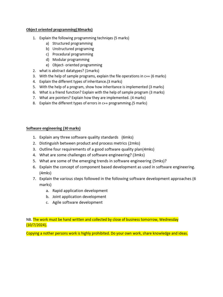 Object Oriented Programming | PDF