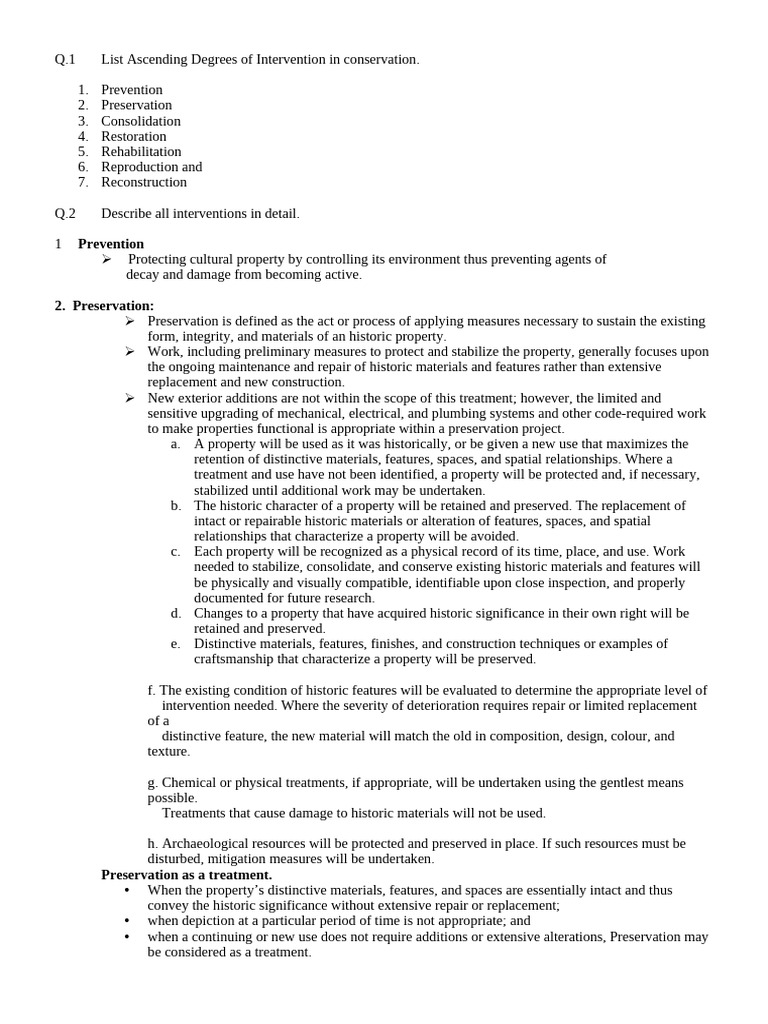 Module 3 Study Material (Interventions) - Conservation | PDF | Urban ...