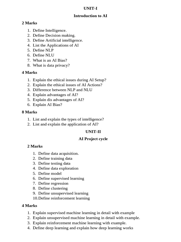 AI Final QB | PDF | Artificial Intelligence | Intelligence (AI) & Semantics