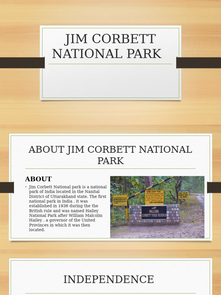 Jim Corbett National Park Overview | PDF