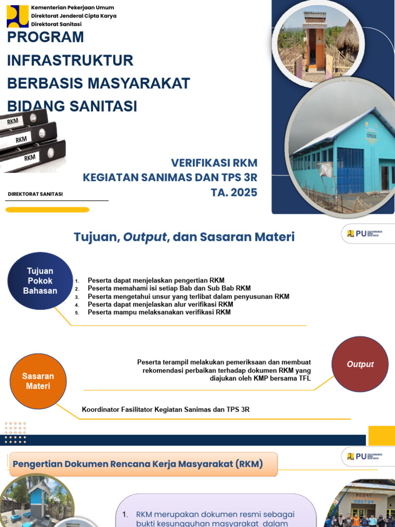 Verifikasi Dokumen RKM Sanimas 2025 | PDF