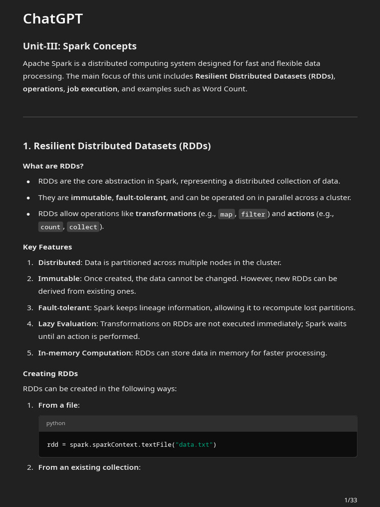 BDA Unit III IV | PDF | Apache Spark | Apache Hadoop