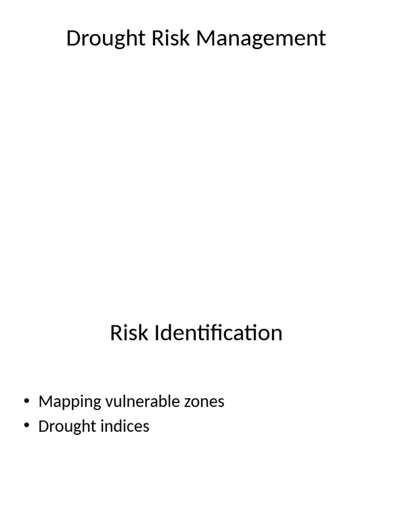 07 Drought Risk Management | PDF