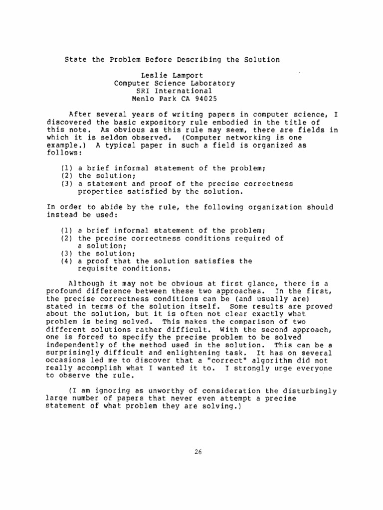 Problem First: A Writing Guideline | PDF