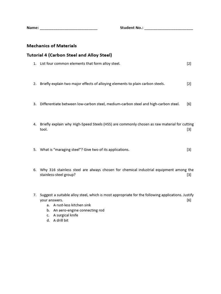 Tutorial 4 Question | PDF