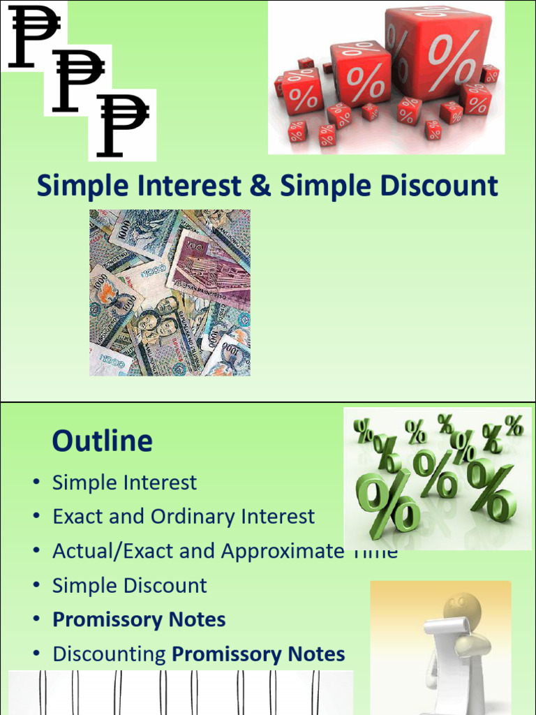 Simple Interest and Discount Explained | PDF | Interest | Loans