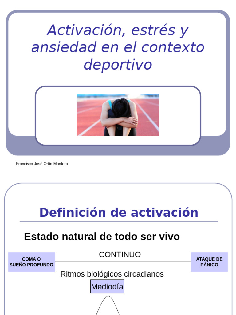 Activación, Estrés y Ansiedad en El Contexto Deportivo. | PDF | Las ...