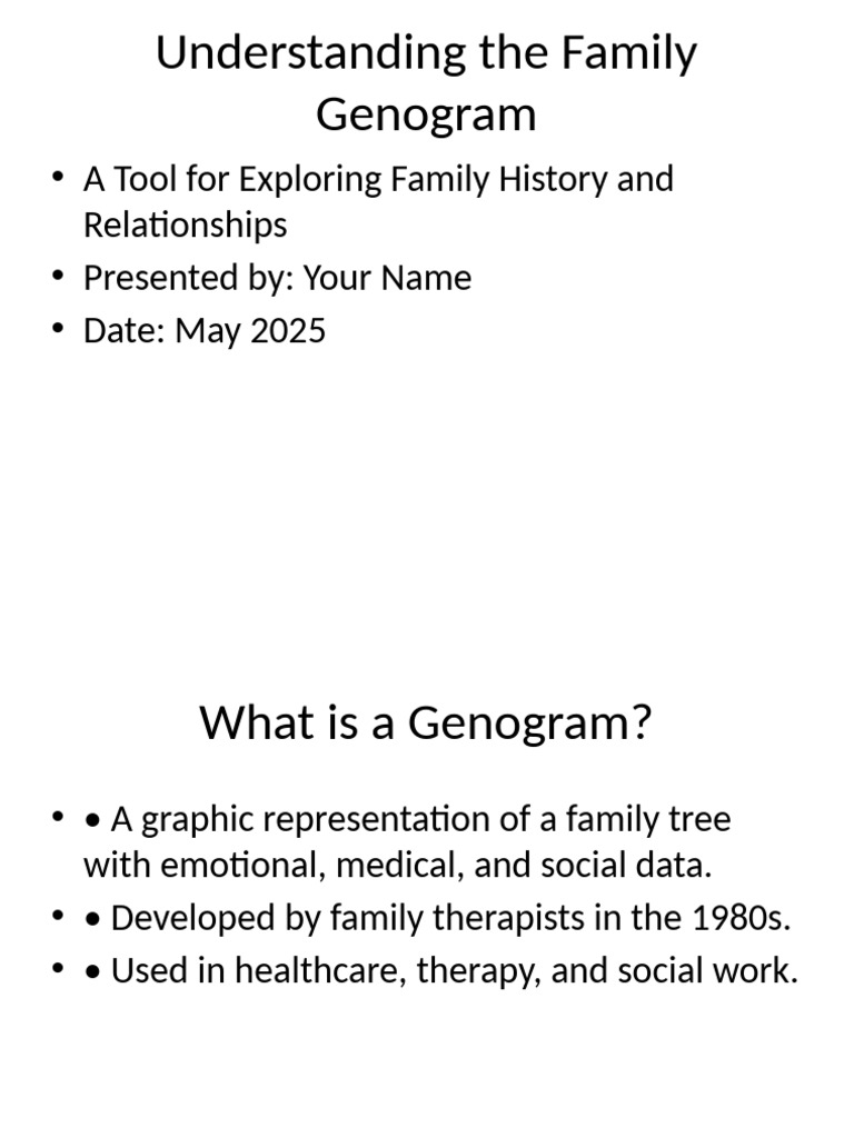 Family Genogram Presentation | PDF