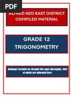 Maths GR 11 Trigonometry Worksheet | PDF | Trigonometry | Mathematics