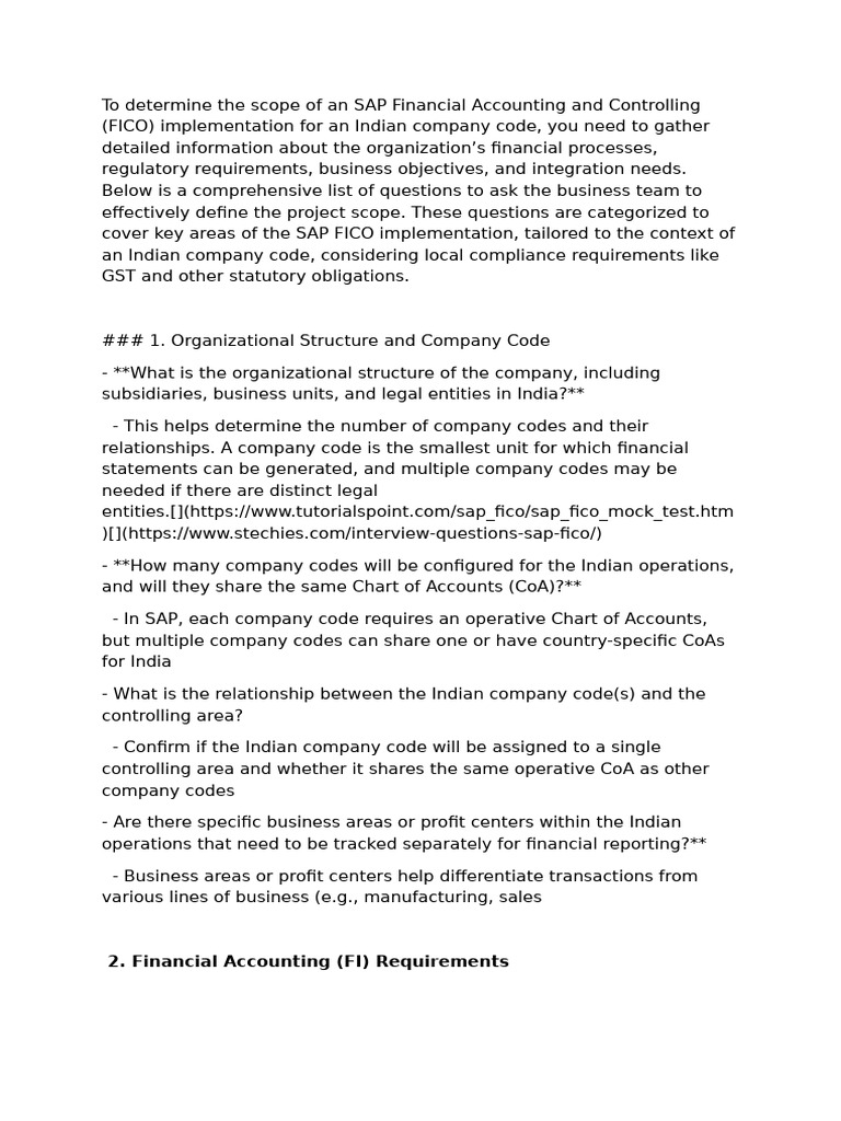 Questioner To Identify The Scope of The Project | PDF | Regulatory ...