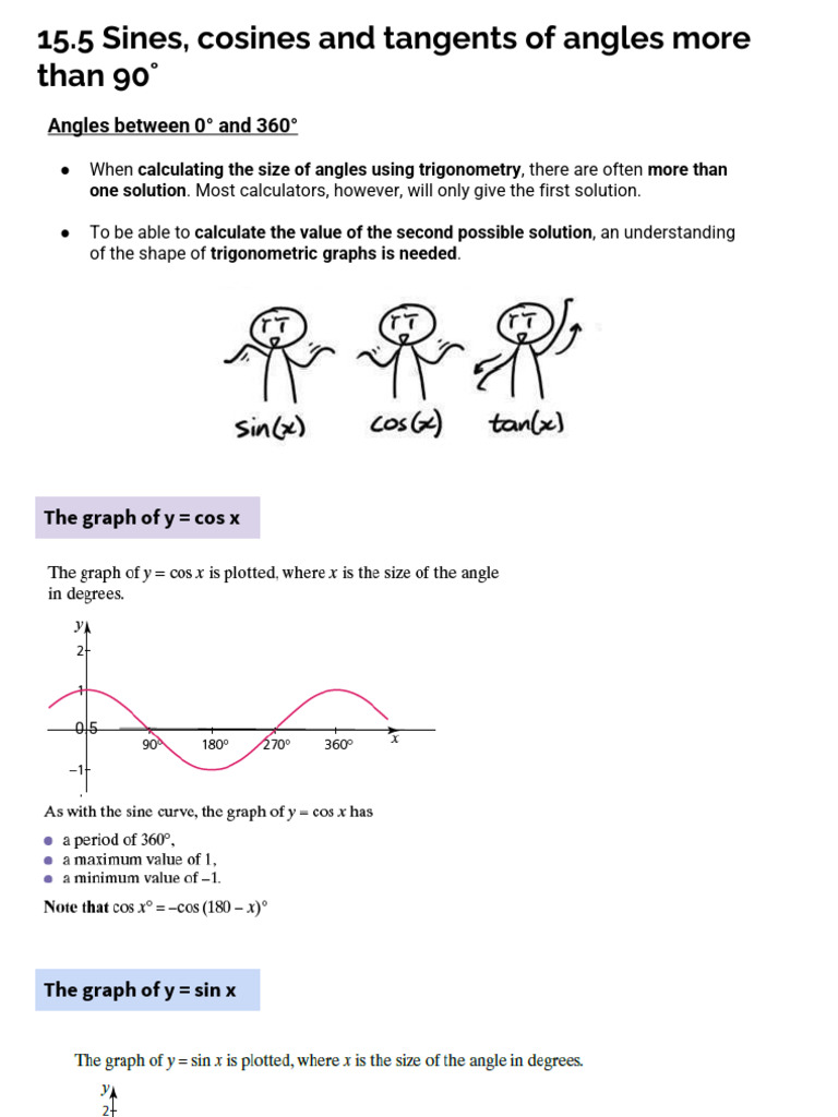 Trigonometry Notes Special Angles | PDF | Trigonometric Functions ...